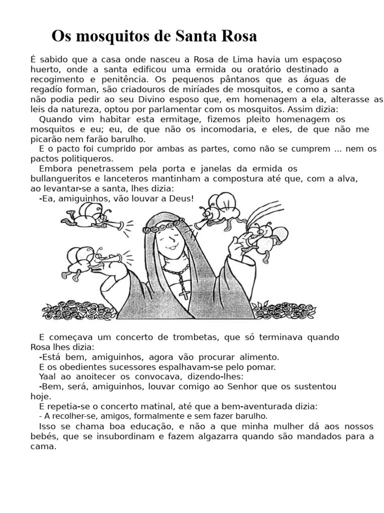Mosquitos e Santa Rosa de Lima | PDF