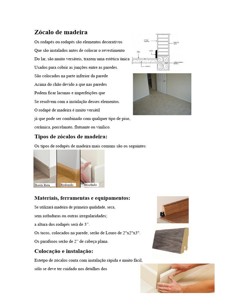 rodapés | PDF | Madeira