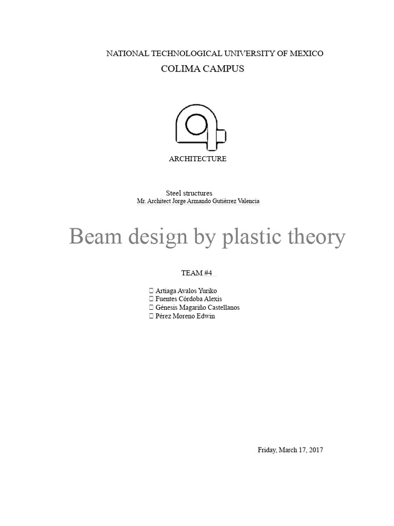 Beam Design by Plastic Theory | PDF | Plasticity (Physics ...