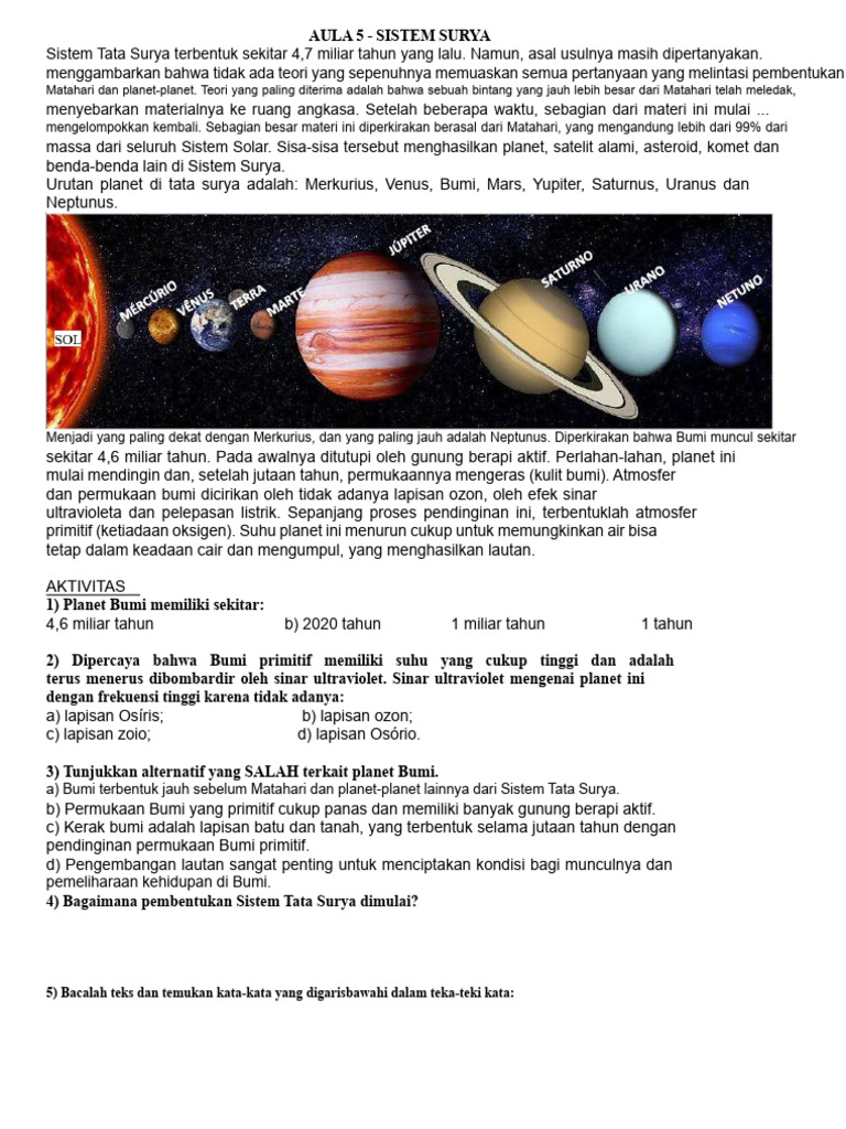 Pembentukan dan Bentuk Bumi serta Tata Surya | PDF