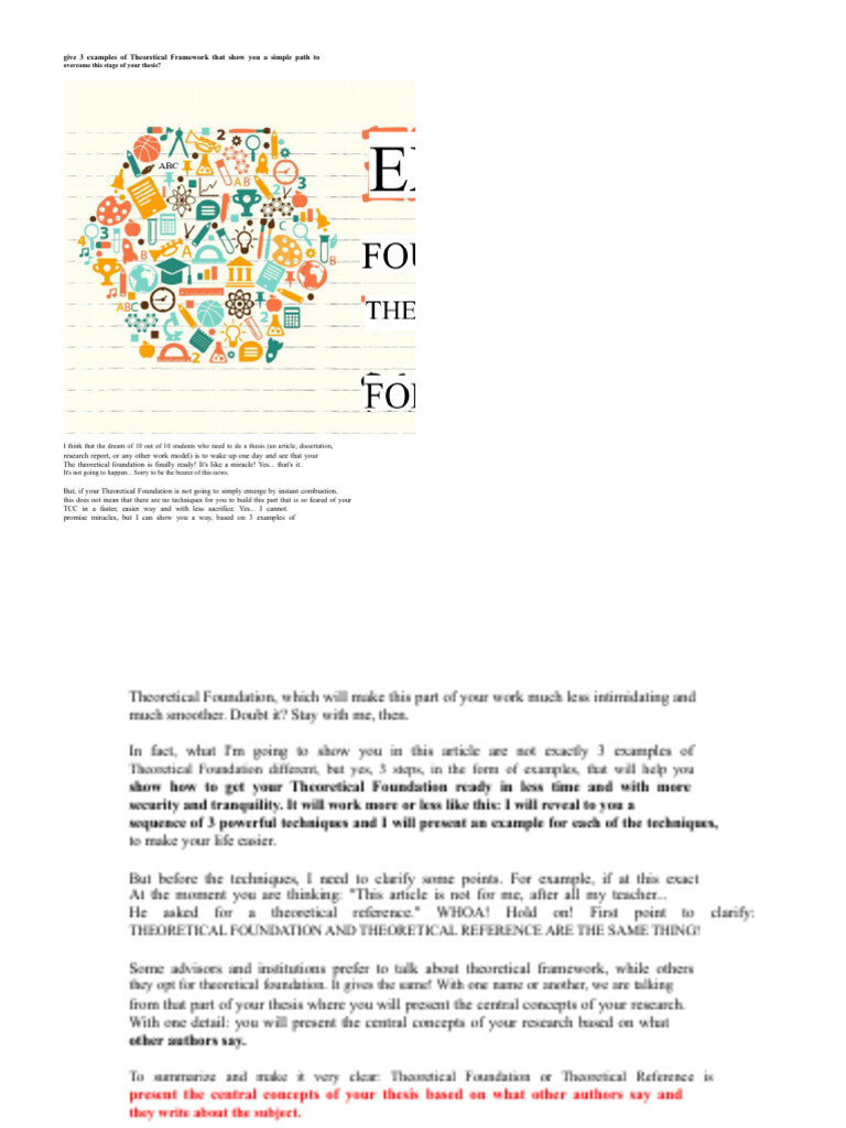 Here Are 3 Examples of Theoretical Foundations That Show You A Simple ...