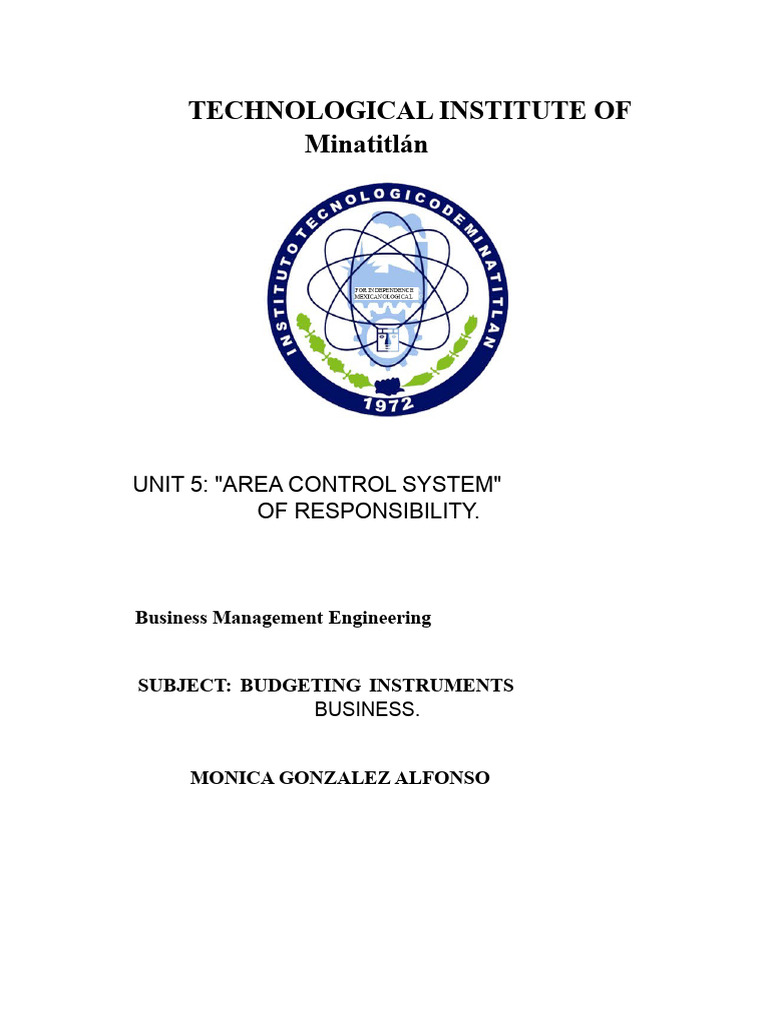 UNIT 5 (CONTROL SYSTEM BY AREAS OF RESPONSIBILITY). | PDF | Revenue | Evaluation