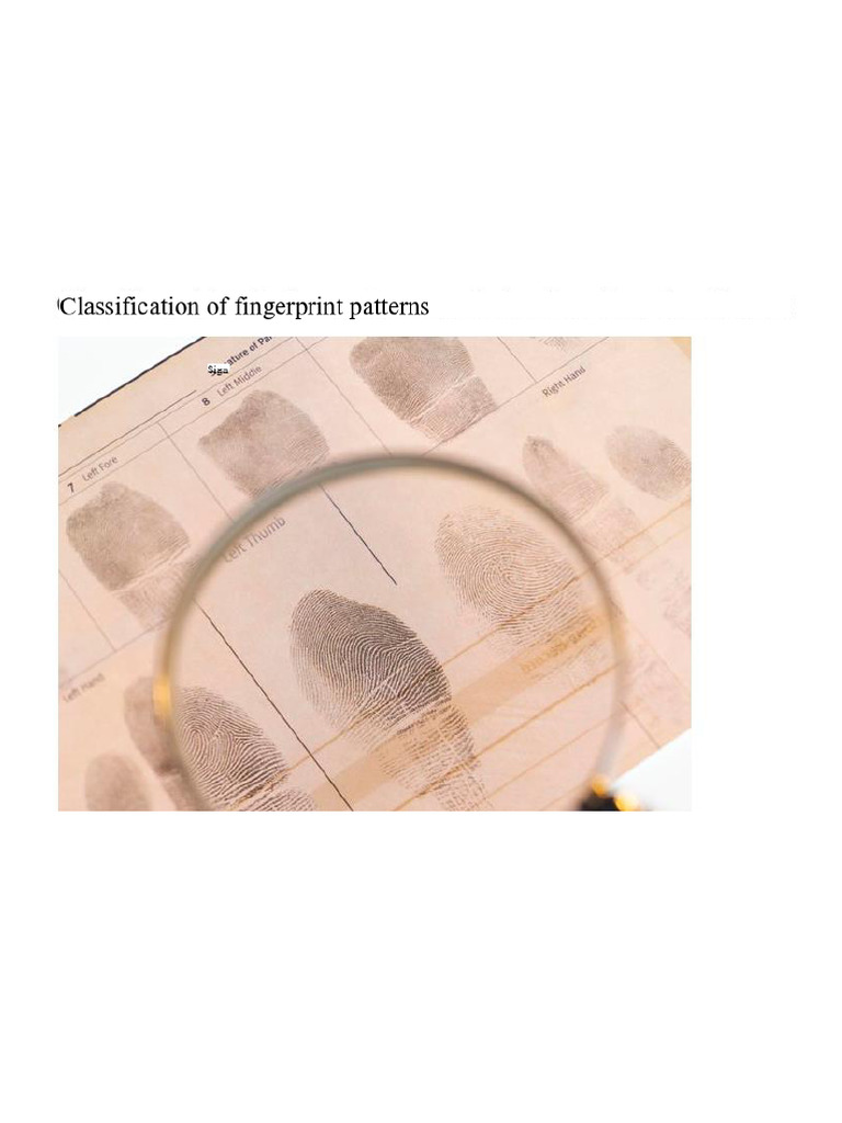 5. CLASSIFICATION OF FINGERPRINT PATTERNS | PDF | Fingerprint