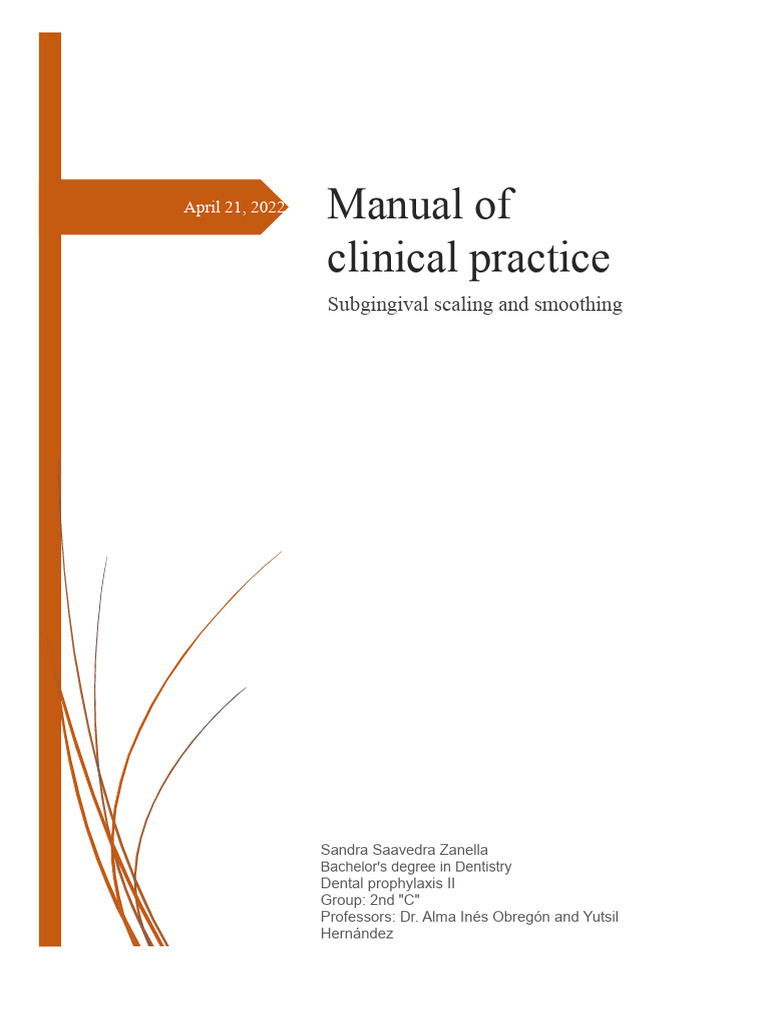 Subgingival Scaling and Smoothing Guide | PDF | Periodontology ...