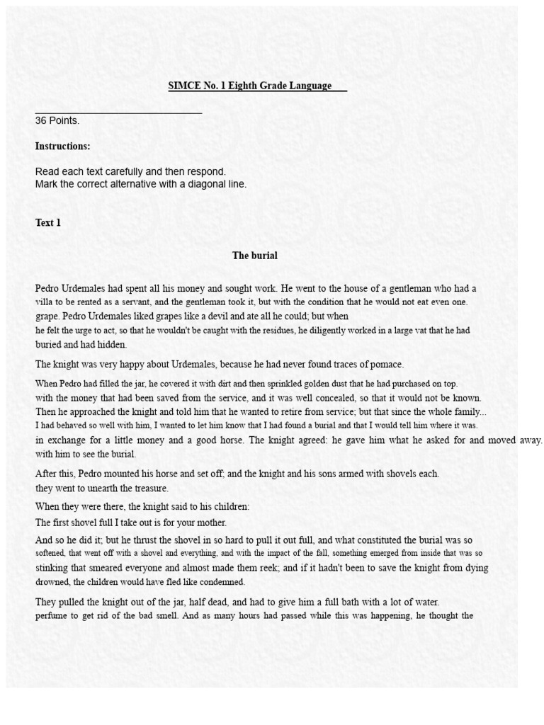Simce Test Language 8 Basic N1 | PDF | Climate Change | Atmosphere Of Earth