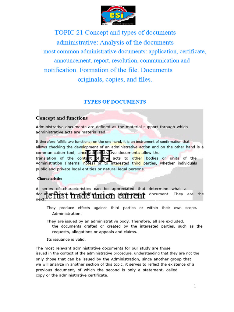 Types of Administrative Documents | PDF | Verification And Validation ...