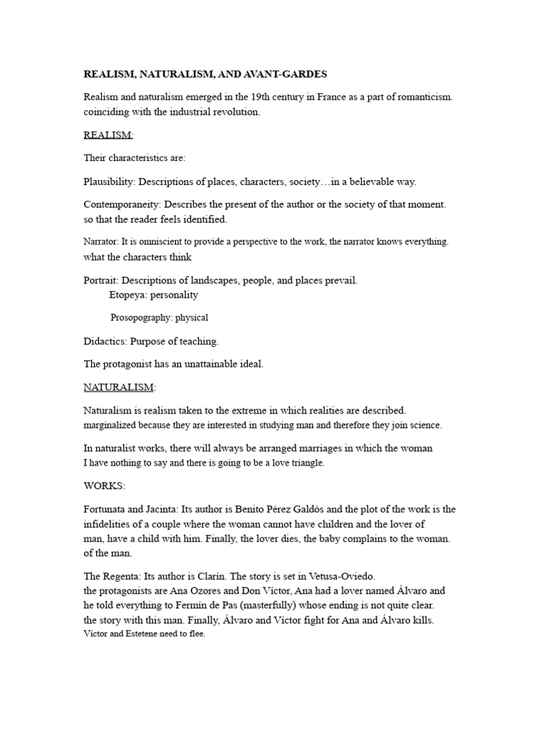 Realism, Naturalism, and Avant-Garde Art | PDF | Realism (Arts ...
