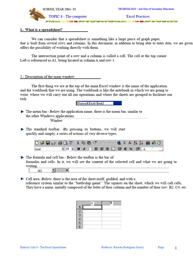 Excel Practices 2nd Year of ESO | PDF | Spreadsheet | Microsoft Excel