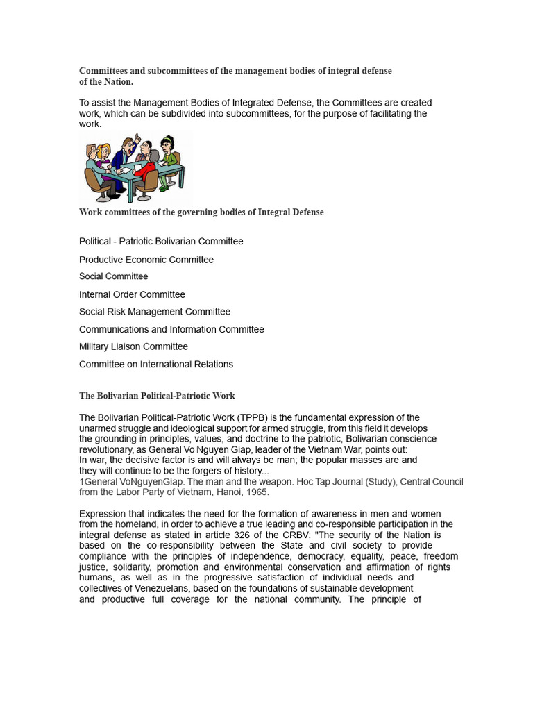 Committees and Subcommittees of The Management Bodies of The ...
