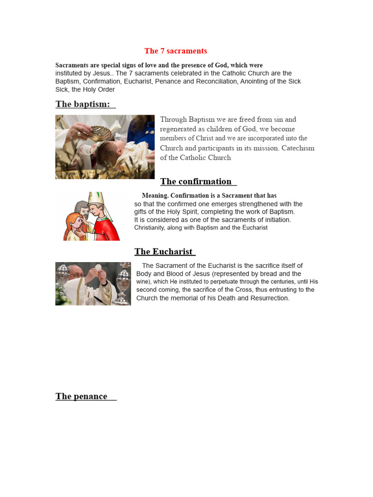 The 7 Sacraments - Religion Angelo Ll. Sanchez | PDF | Sacraments ...
