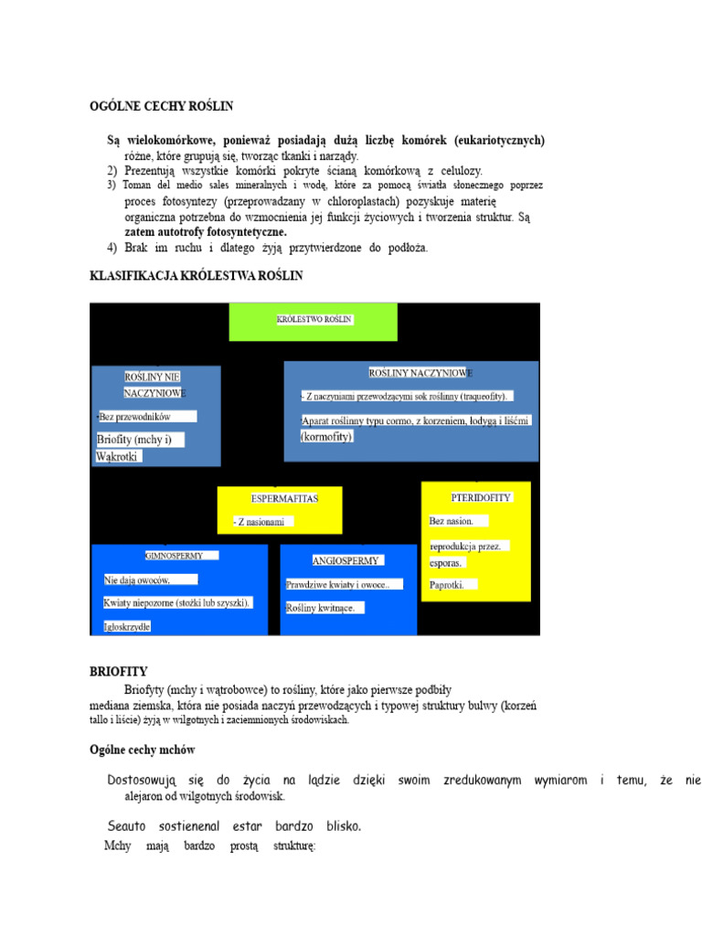 Ogólne Cechy Roślin | PDF