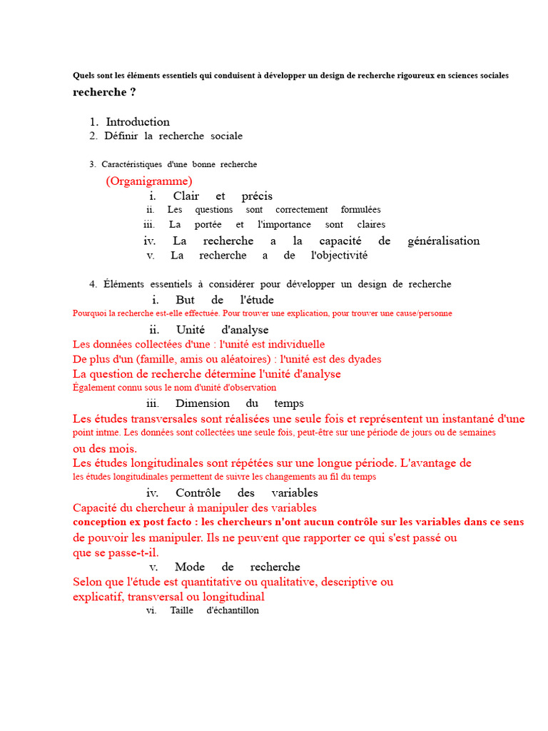 Questions Sur Les Méthodes de Recherche Résolues en Sociologie CSS ...