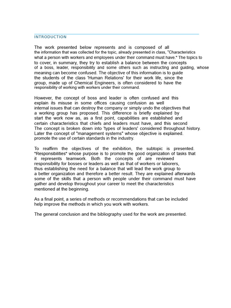 Characteristics of A Boss | PDF | Leadership | Creativity