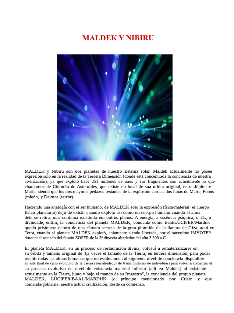 Maldek y Nibiru | PDF | Tierra | Planetas