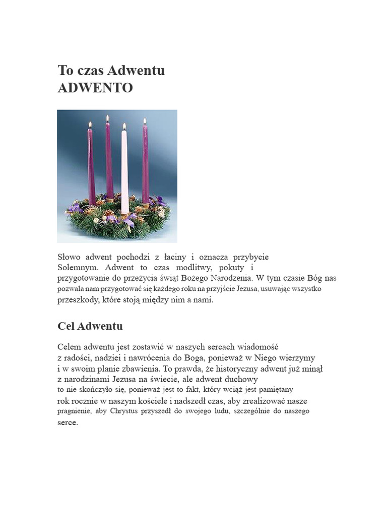 To Czas Adwentu | PDF