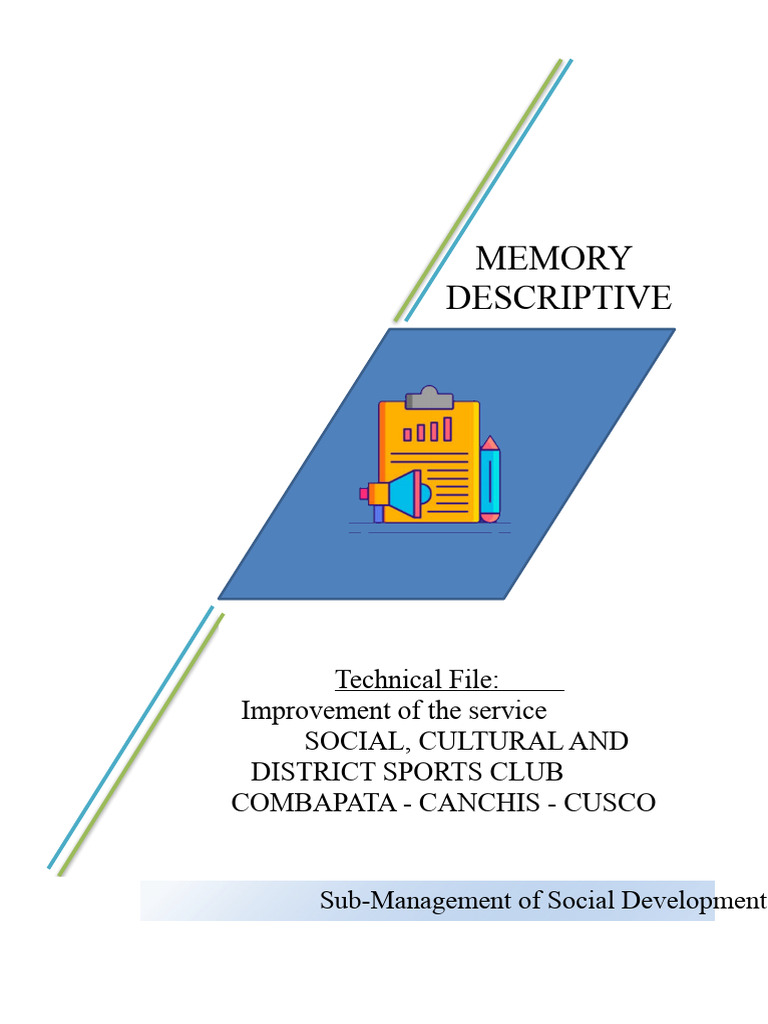 03 - DESCRIPTIVE MEMO - Social Project | PDF | Earth Sciences