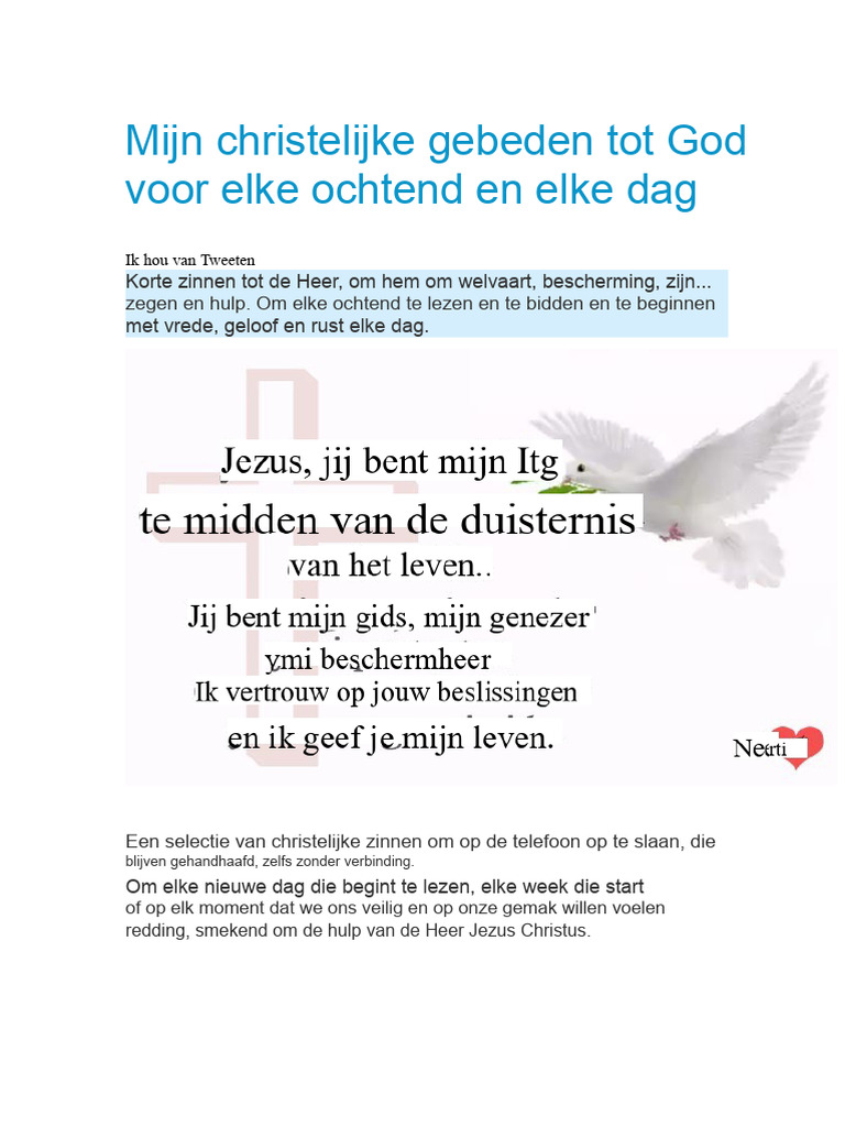 Mijn Christelijke Gebeden Tot God Voor Elke Ochtend en Elke Dag | PDF