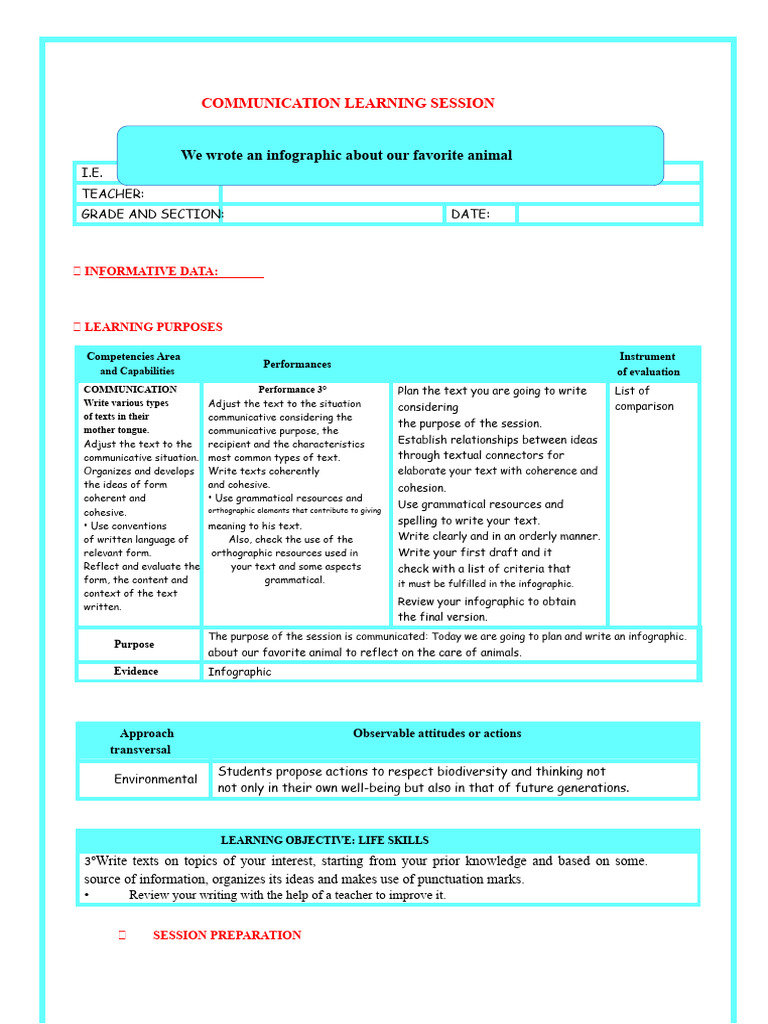 Infographic Writing Session Guide | PDF | Infographics | Cognition