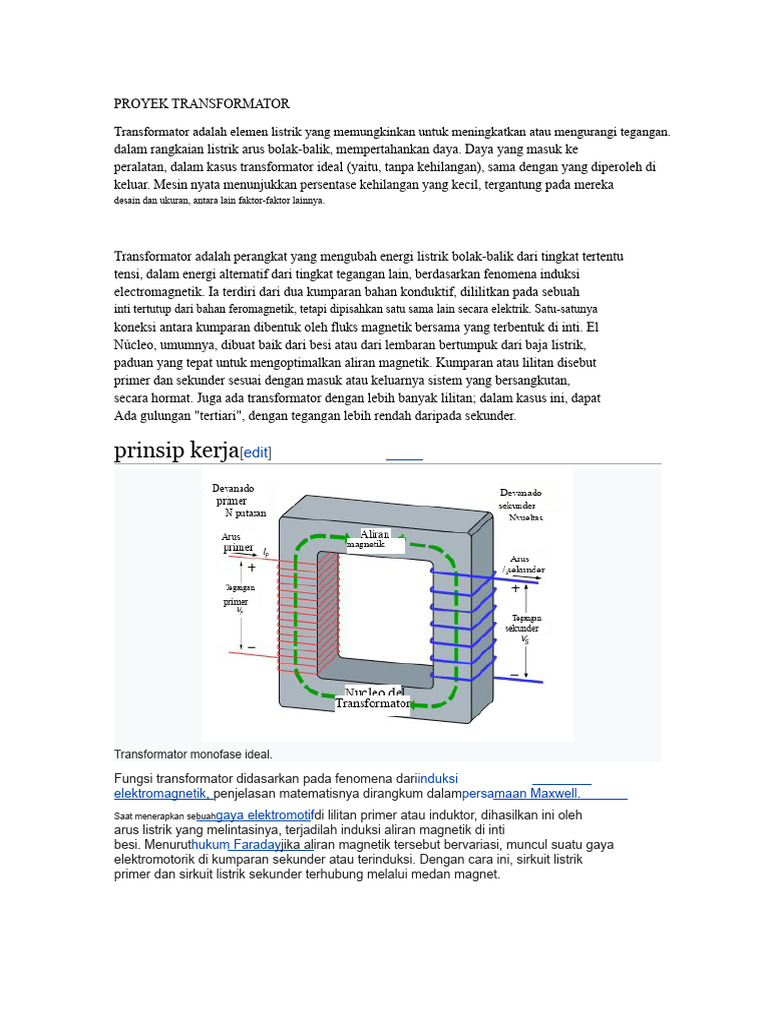 Proyek Transformator | PDF