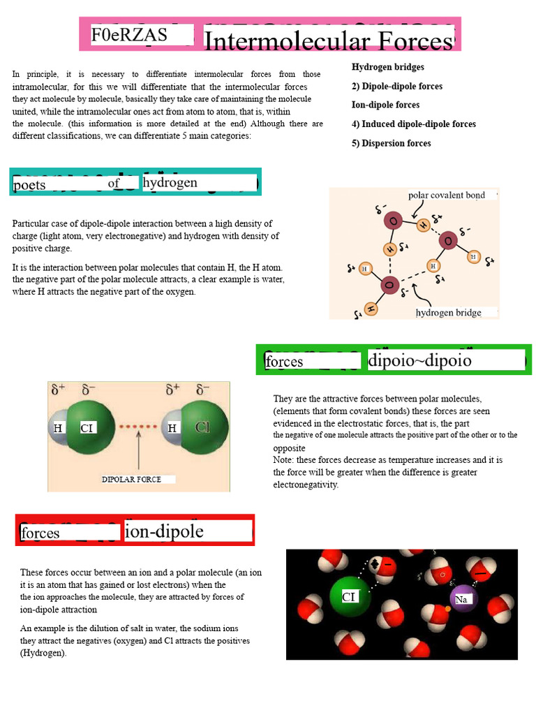 Intermolecular Forces | PDF | Intermolecular Force | Chemical Polarity