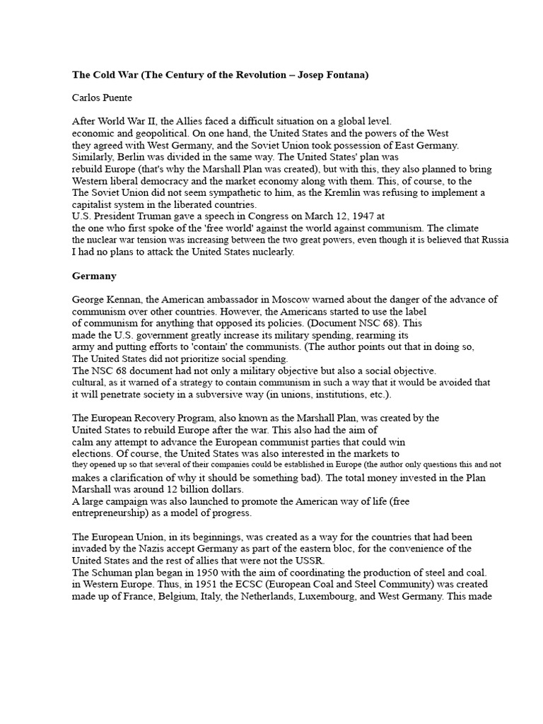 Cold War Dynamics and U.S. Strategies | PDF | Cold War | Nikita Khrushchev