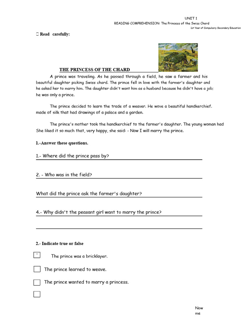 Reading Comprehension - Exercises | PDF