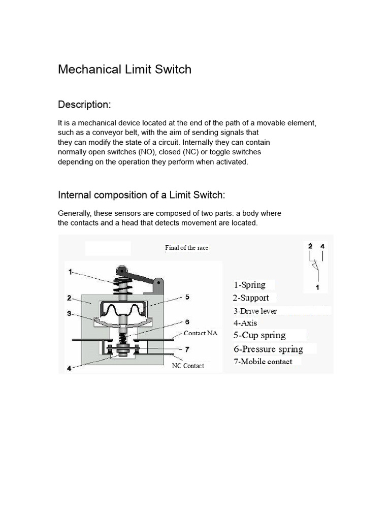 Mechanical Limit Switch | PDF