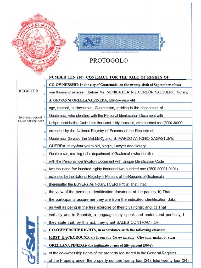 Purchase and Sale of Co-Ownership Rights | PDF | Taxes | Conveyancing