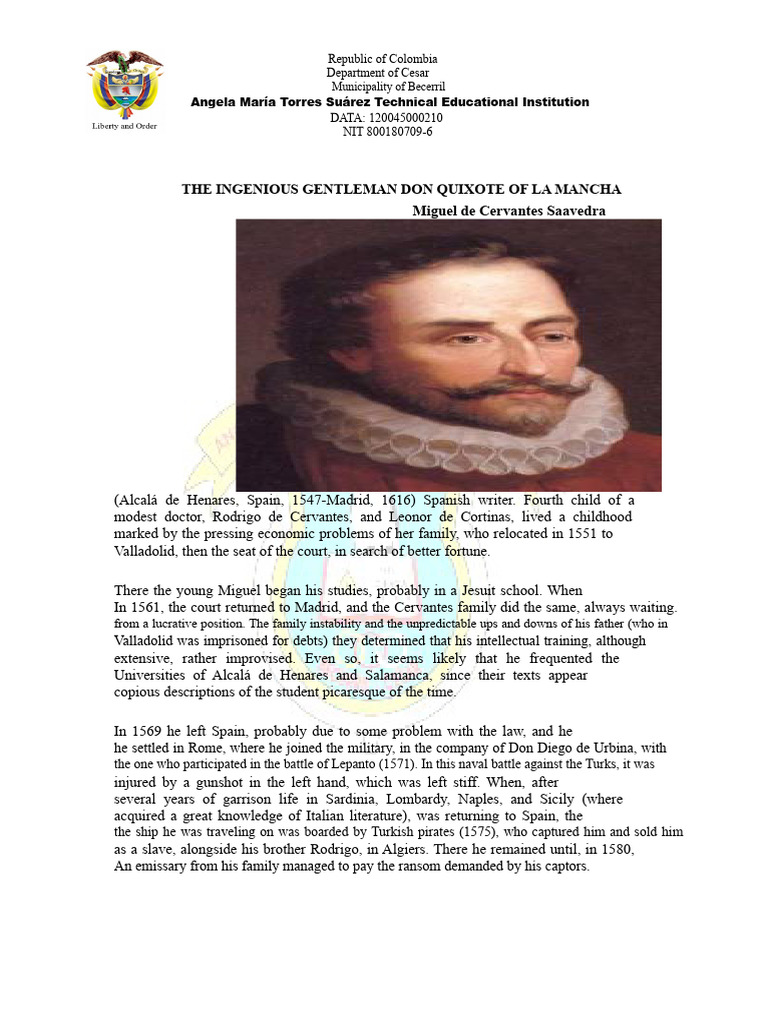 Reading Comprehension | PDF | Don Quixote | Miguel De Cervantes