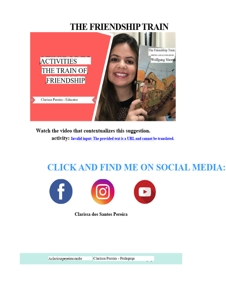 0031 - LIVE - Activities With The BOOK The Friendship Train | PDF ...