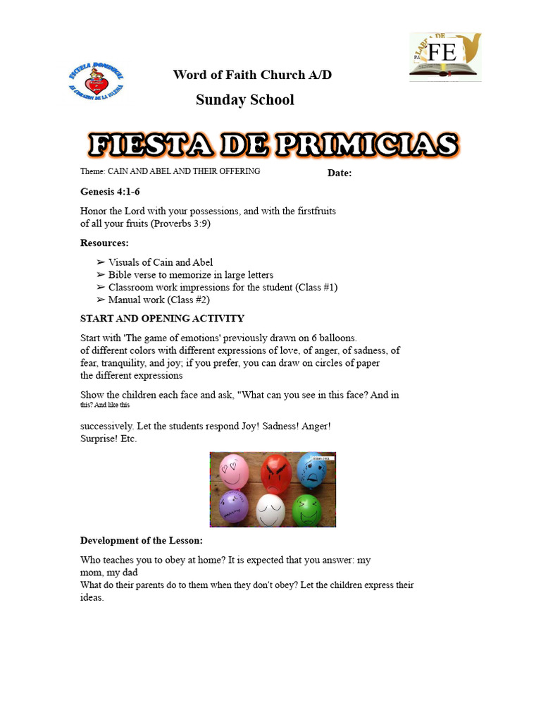 Feast of Firstfruits | PDF | Cain And Abel | God