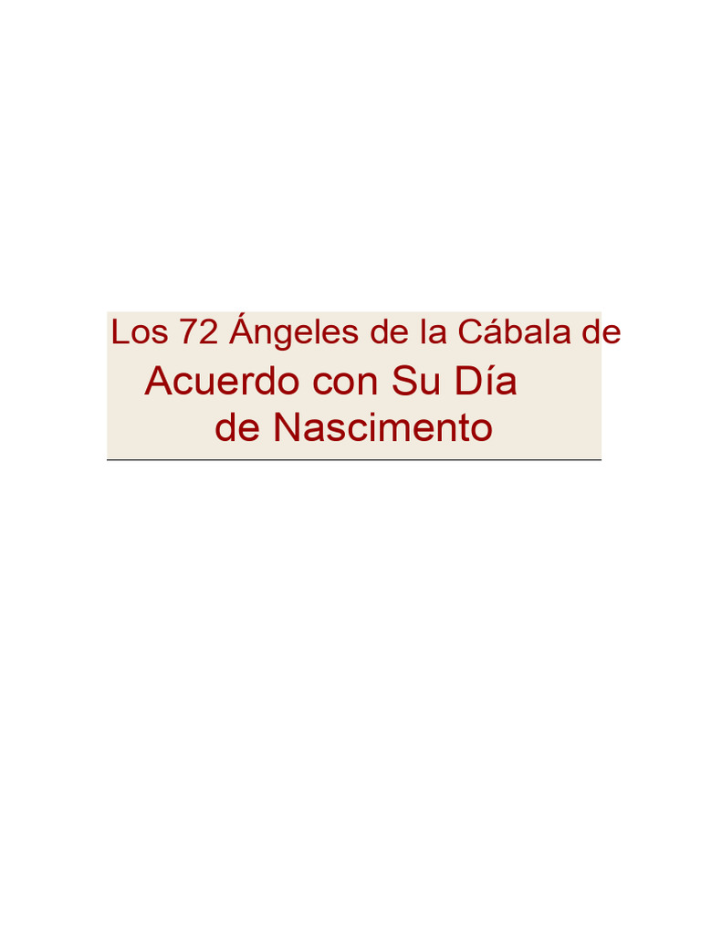 Ángeles de la Cábala: Umabel y su influencia | PDF | Ángel | Salmos