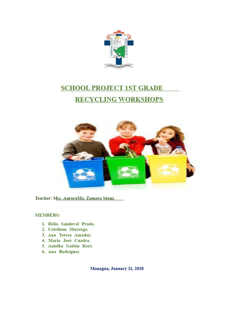 1st Grade Recycling Workshop Project | PDF | Waste | Recycling