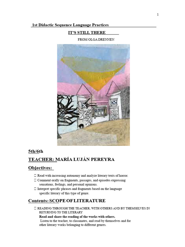 1st DIDACTIC SEQUENCE. SIXTH 2024 PDL | PDF | Narrative | Genre