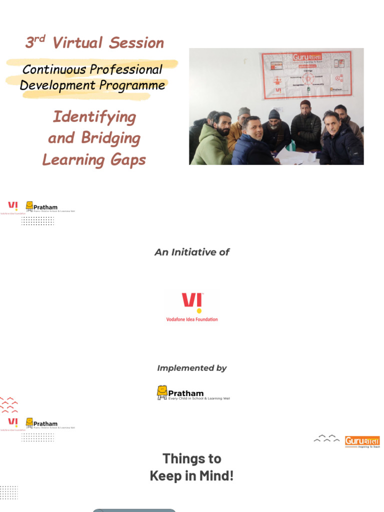 Session 3 - Identifying and Bridging Learning Gaps | PDF