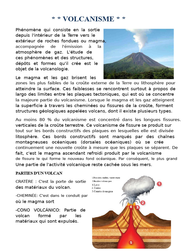 Comprendre le volcanisme et ses types | PDF | Volcan | Lave