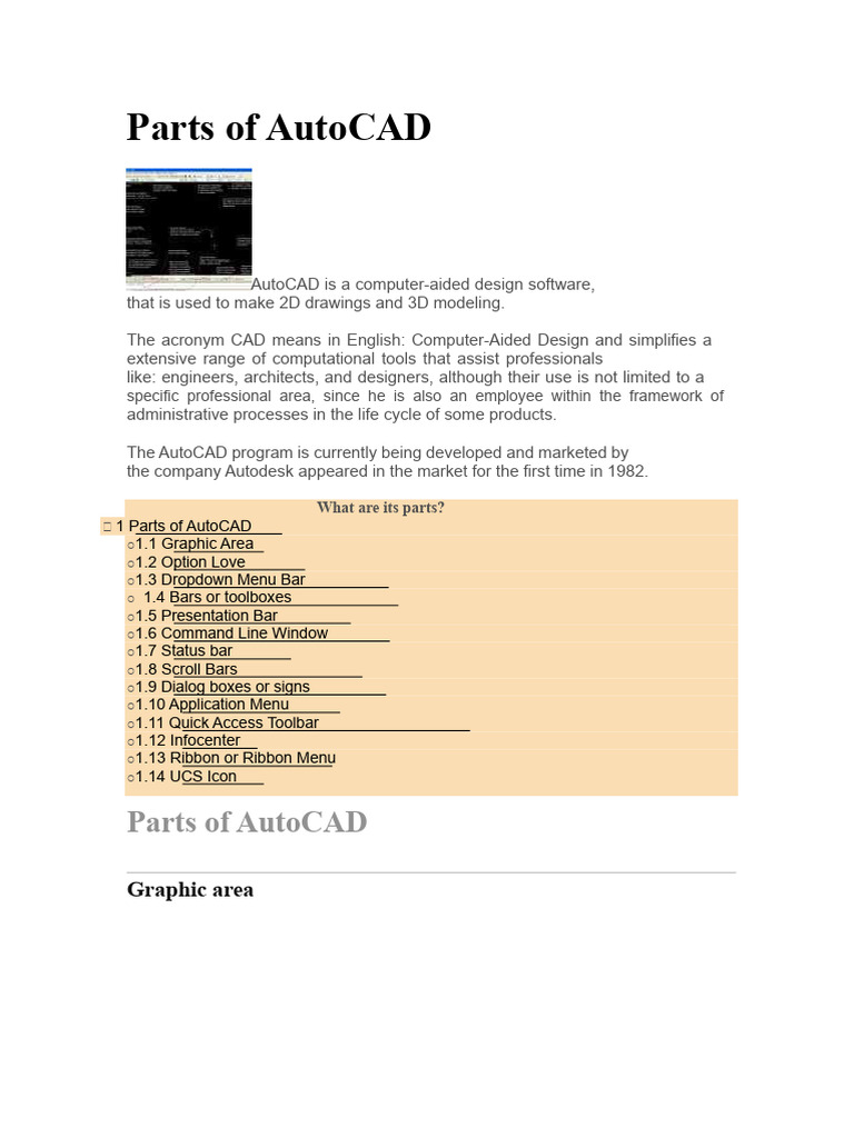 AutoCAD Window Components Explained | PDF | Window (Computing) | Auto Cad