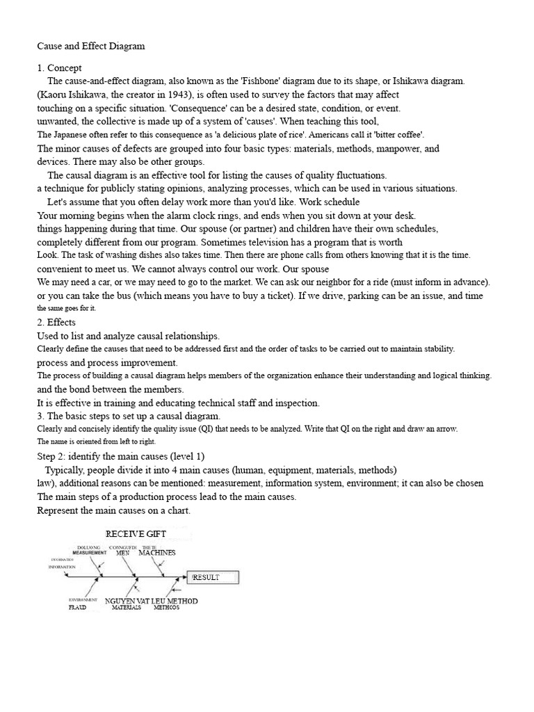 Cause and Effect Diagram Guide | PDF | Causality