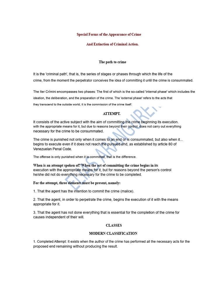 Understanding Crime Attempts and Participation | PDF | Sentence (Law ...