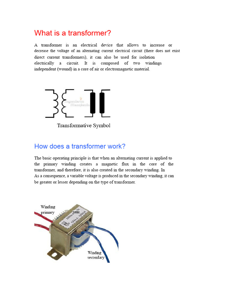 What Is A Transformer? | PDF | Transformer | Electrical Network