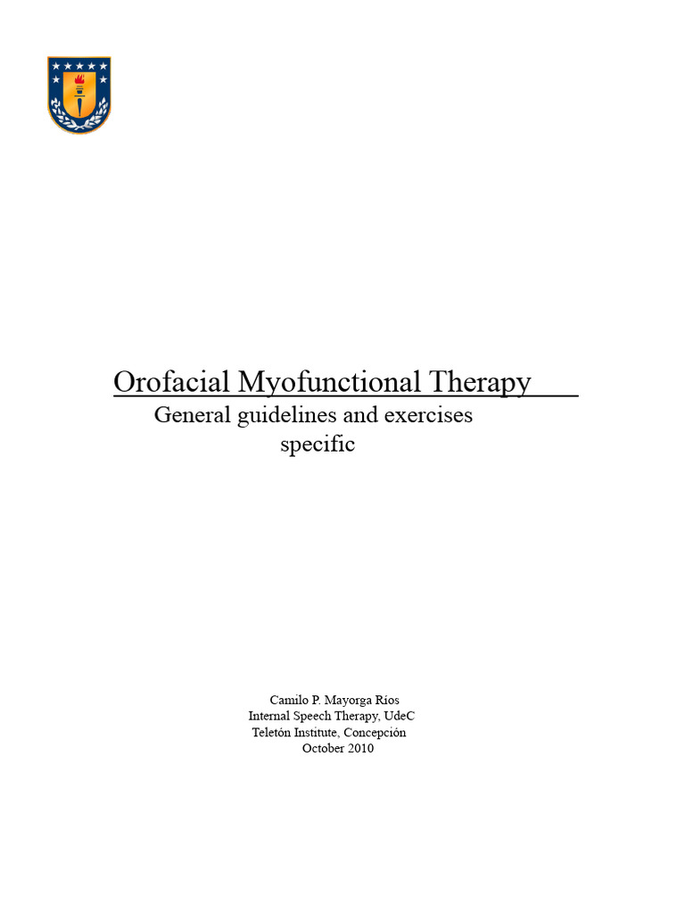 Orofacial Myofunctional Therapy | PDF | Tongue