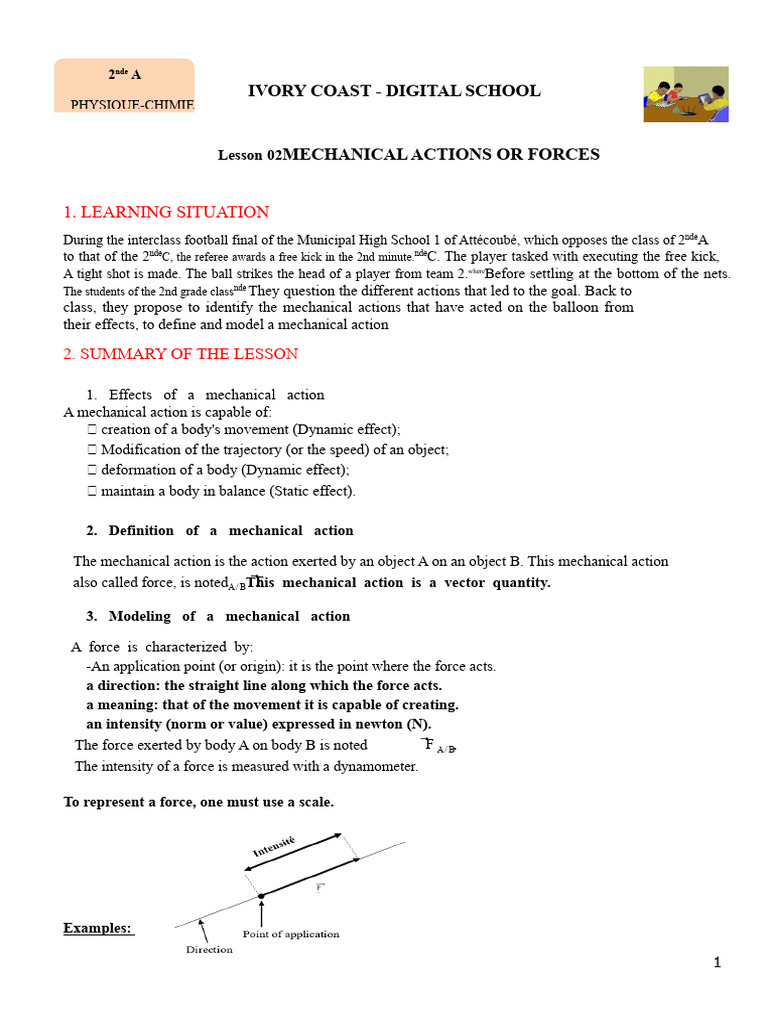 2nd - A - APC - Mechanical Actions or Forces | PDF | Force | Buoyancy