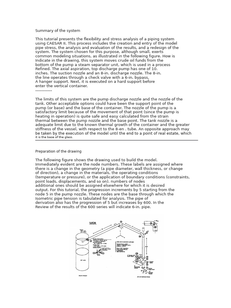Caesar II Tutorial Translated | PDF | Spreadsheet | Pump