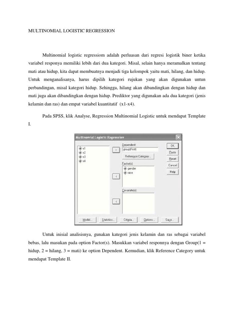 Multinomial Logistic Regression | PDF