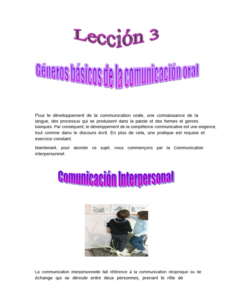 Compétences en communication orale | PDF | Discours (linguistique ...