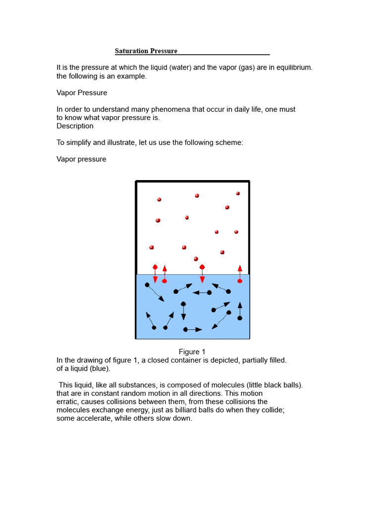 Understanding Saturation Pressure | PDF | Evaporation | Liquids