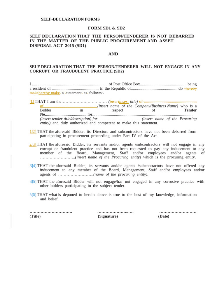 Self Declaration f... | PDF | Chess Theory | Chess