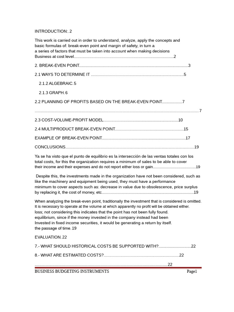 Unit 2 Break-Even Point | PDF | Cost Accounting | Profit (Economics)
