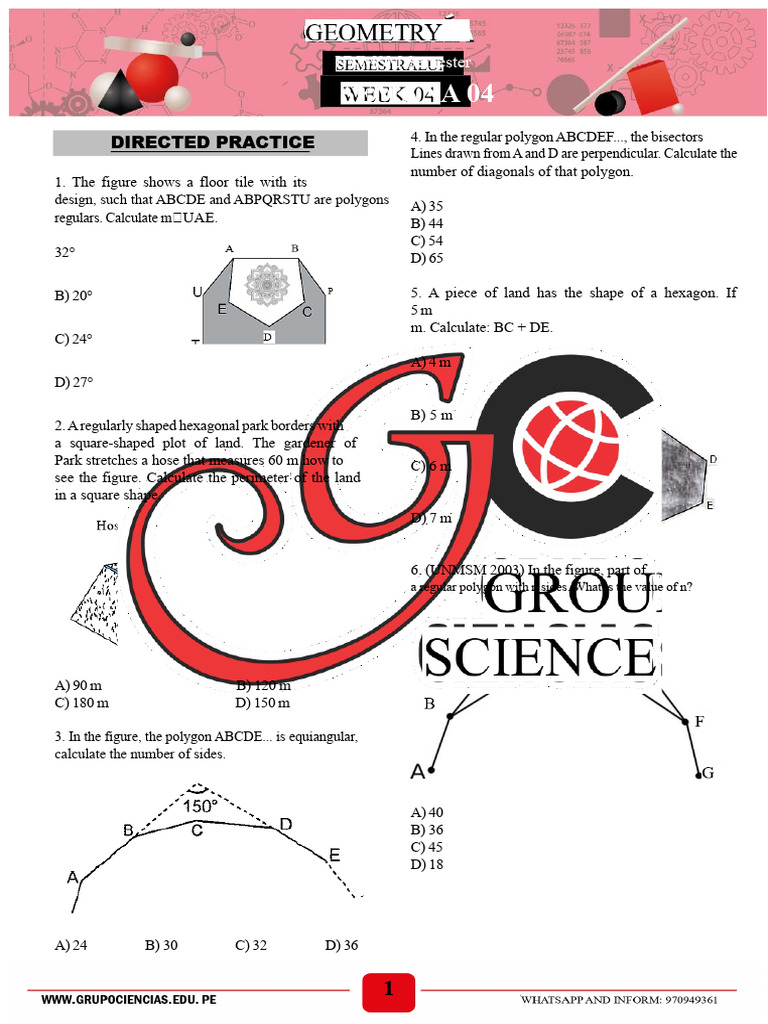 Week 04 - Geometry | PDF | Polygon | Angle