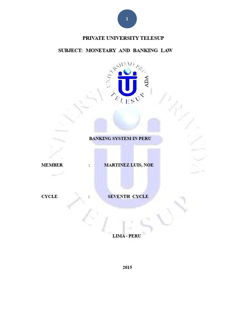 A 5 Monograph Banking System in Peru | PDF | Banks | Money